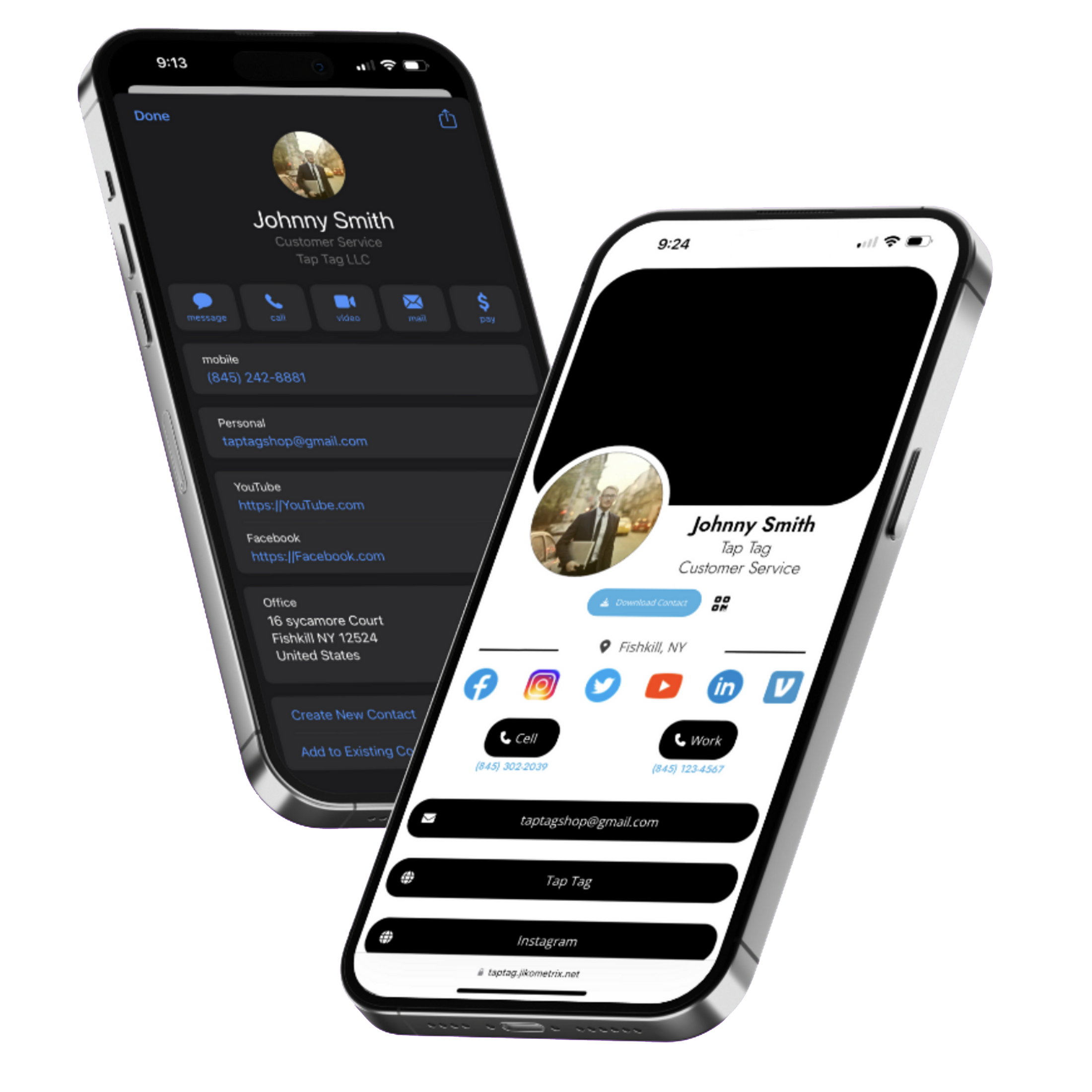 Tap Tag Classic Wood Tap Card| Tap Business Cards with QR Code