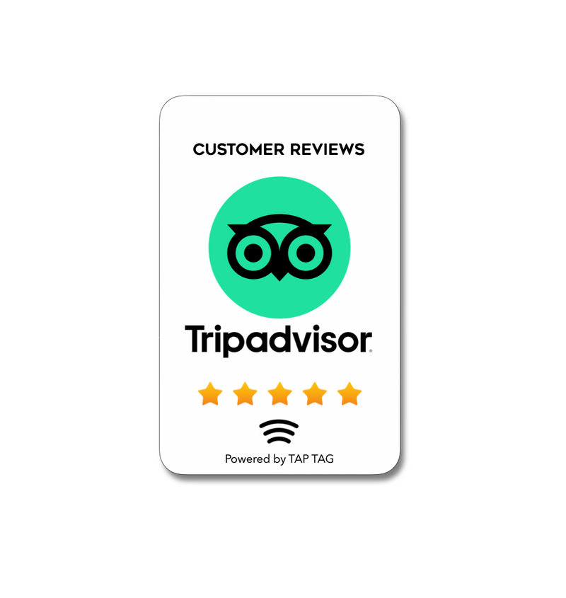 Tap Tag Review Card | Google, Trustpilot, TripAdvisor Reviews | 5-Star