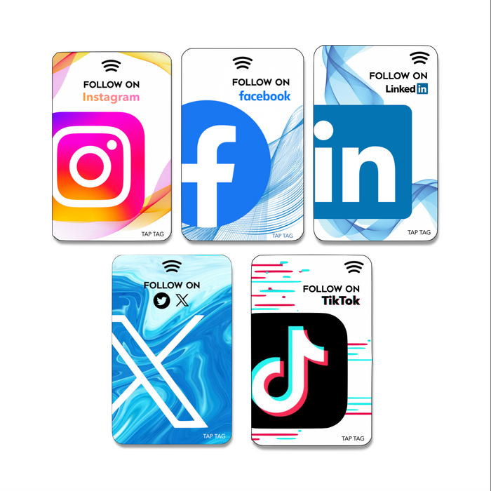 Tap Tag Social Card | Facebook, Instagram, TikTok, LinkedIn | More