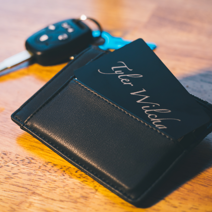 Black Steel Tap Digital Business Card | Custom Made | Free Shipping