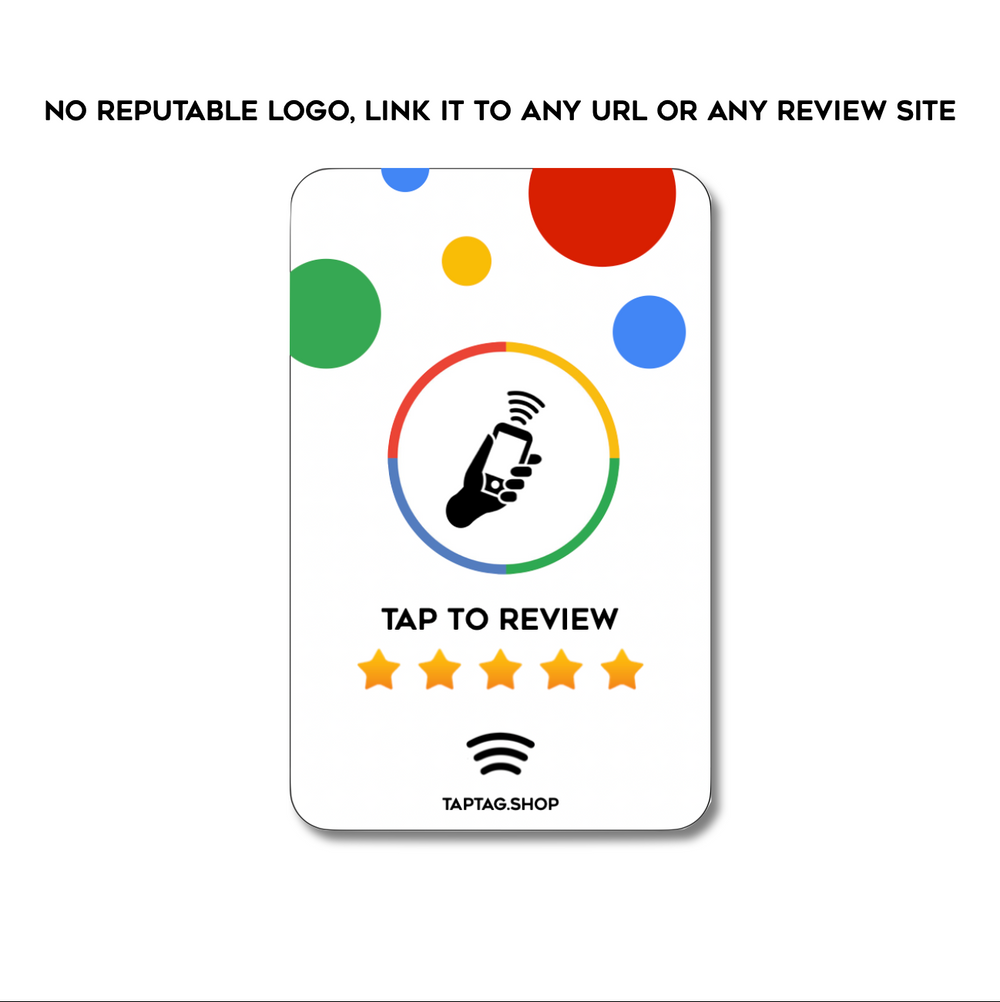 Tap Tag Review Card with QR | Google, Trustpilot, TripAdvisor Reviews