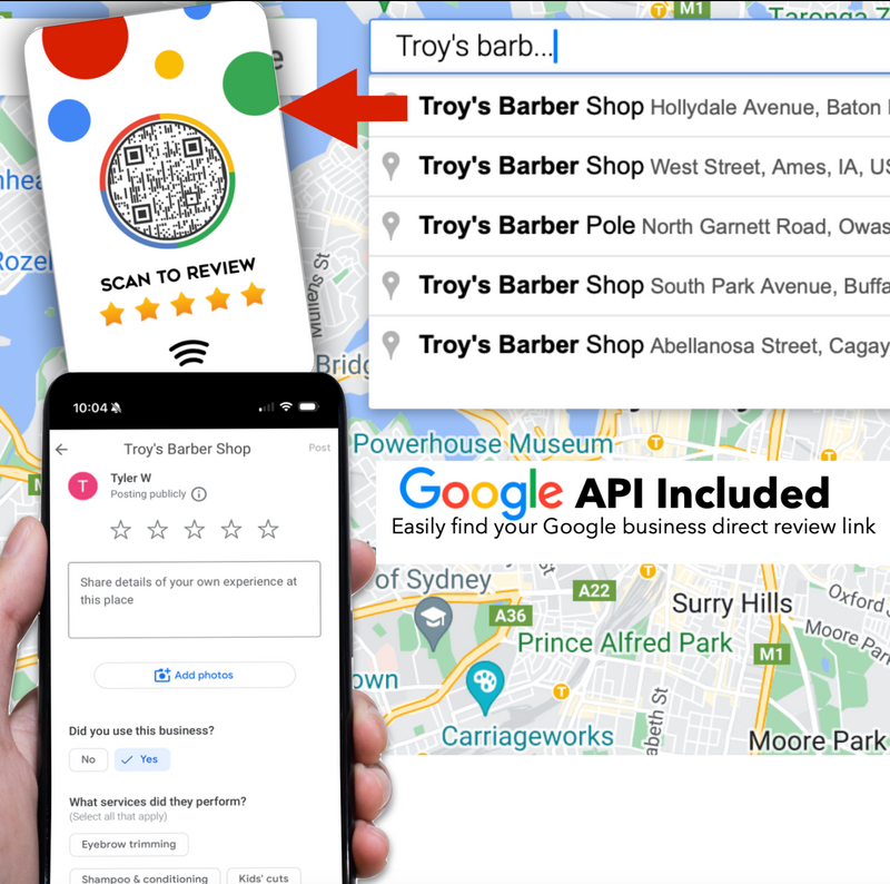 Tap Tag Review Card with QR | Google, Trustpilot, TripAdvisor Reviews