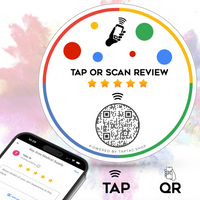 Tap Google Review Sign | Tap Tag | Sticky Counter Storefront Plates