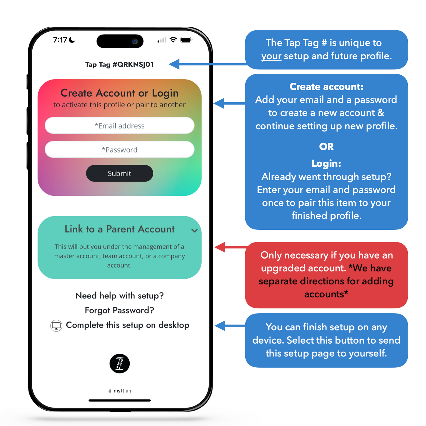Tap Tag Digital Business Card Setup