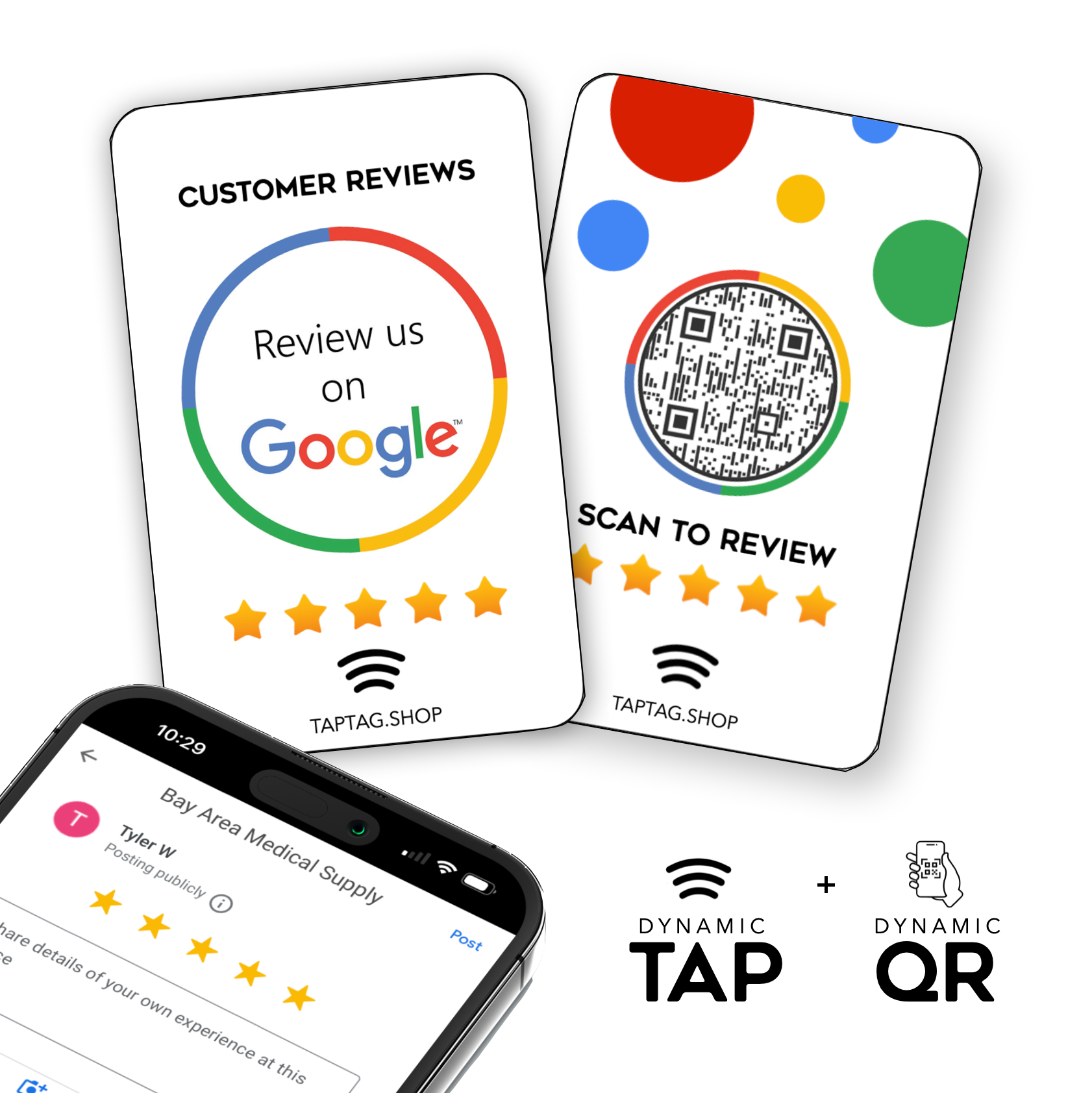 Tap Google Review Products | All Shapes & Sizes | Signs, Cards etc