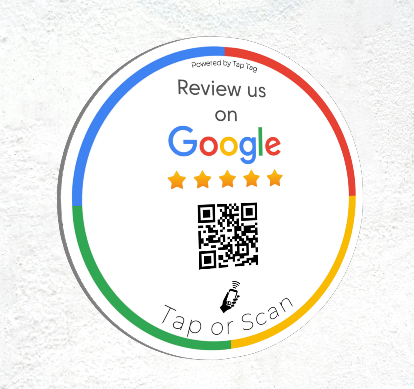 Tap Google Review Sign | Tap Tag | Sticky Counter Storefront Plates