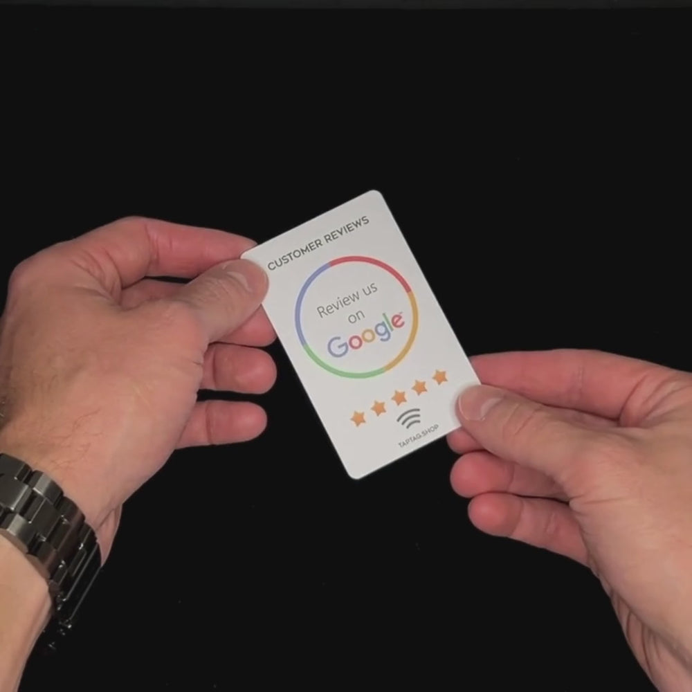 Tap Tag Review Card with QR | Google, Trustpilot, TripAdvisor Reviews