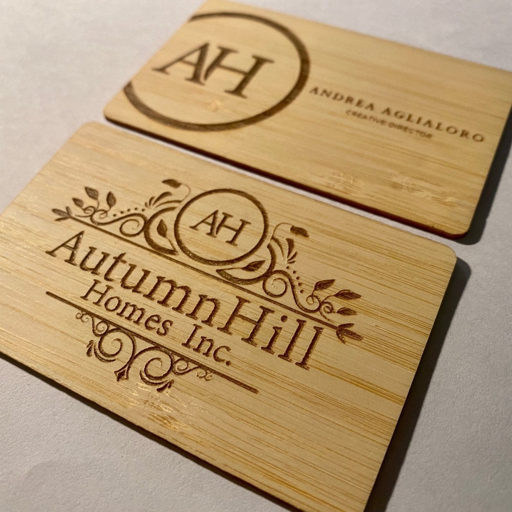 Wood NFC Business Card | Bamboo Business cards | Tap Tag NFC